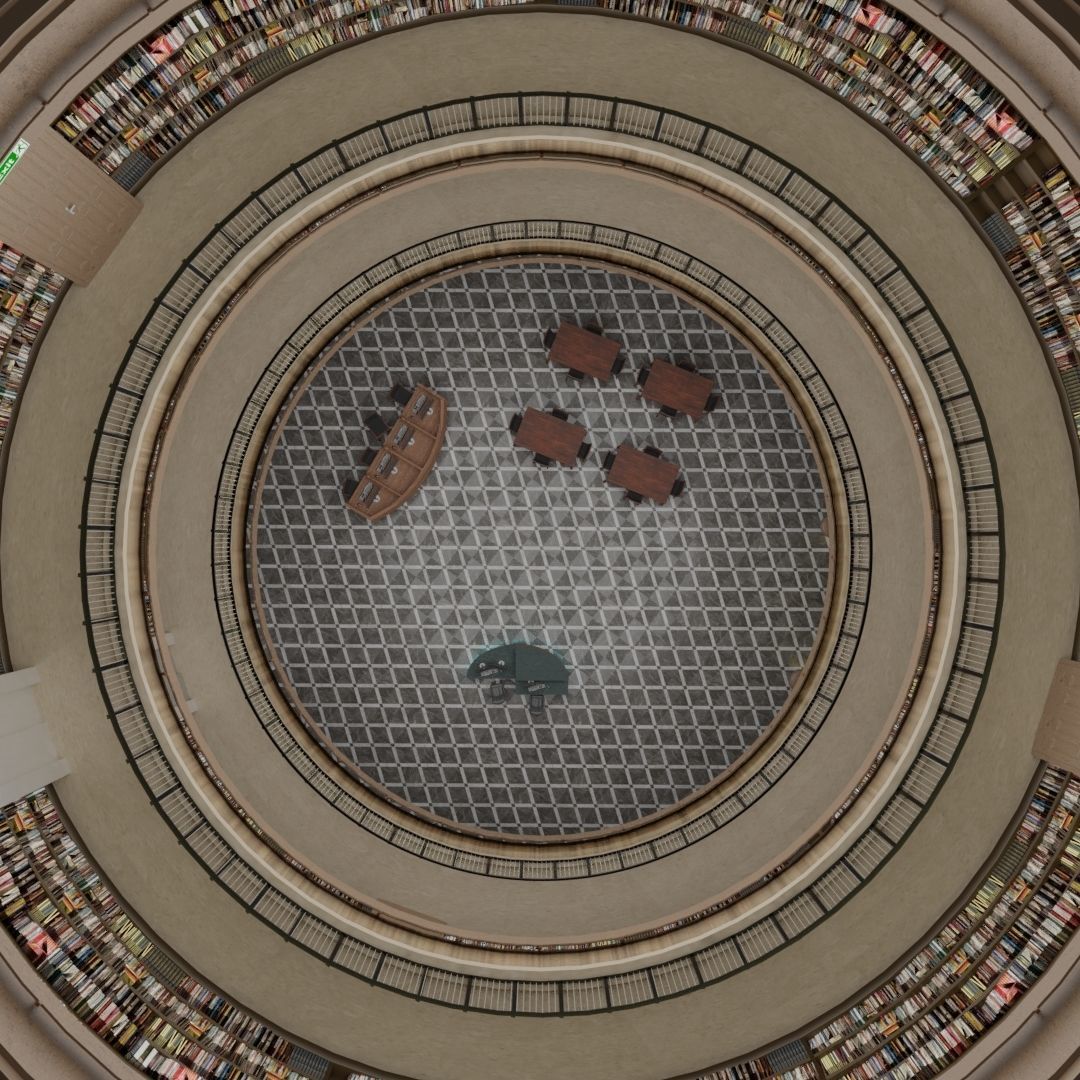 3D model Public Library Interior VR / AR / low-poly | CGTrader