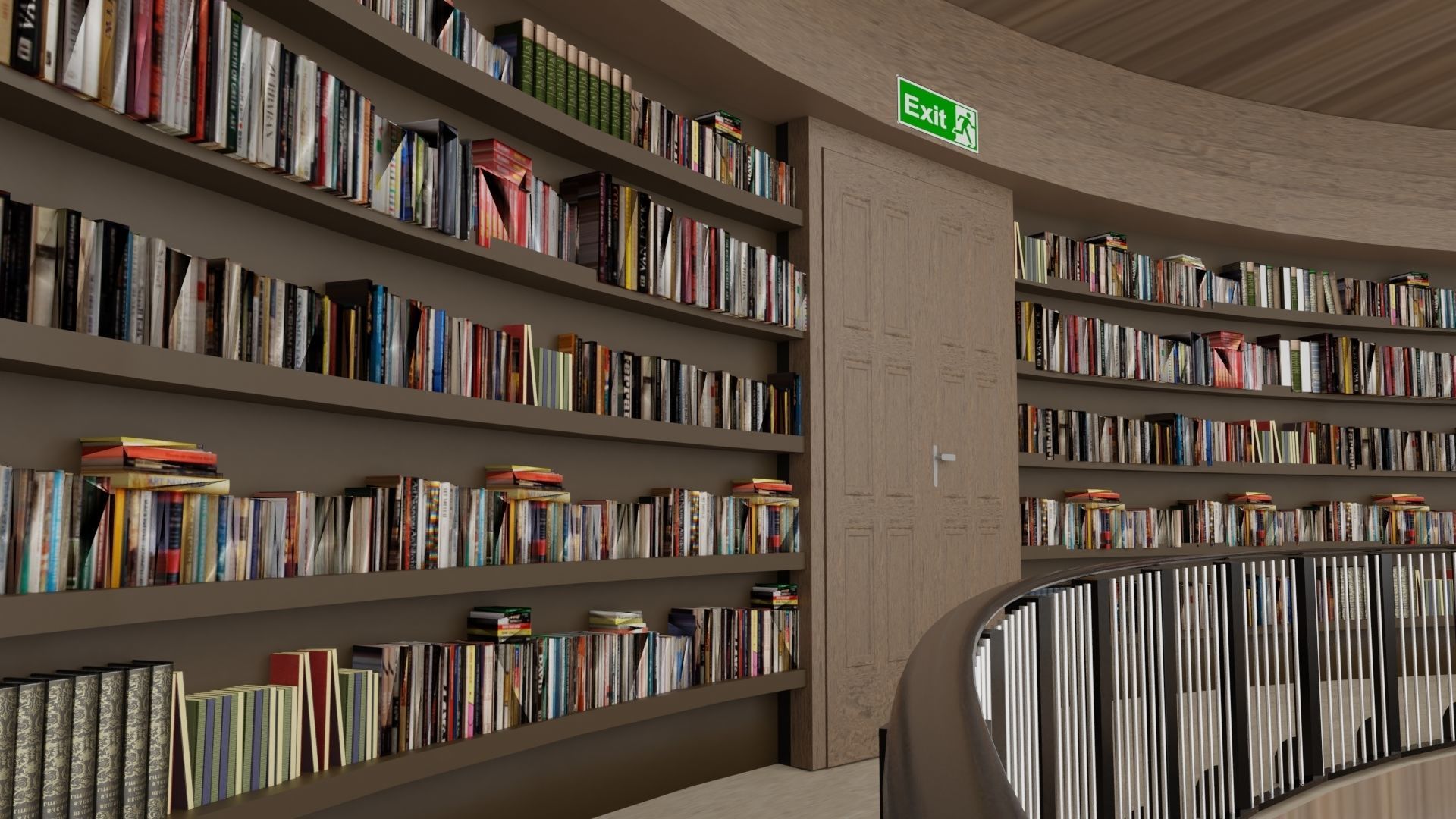 3D model Public Library Interior VR / AR / low-poly | CGTrader