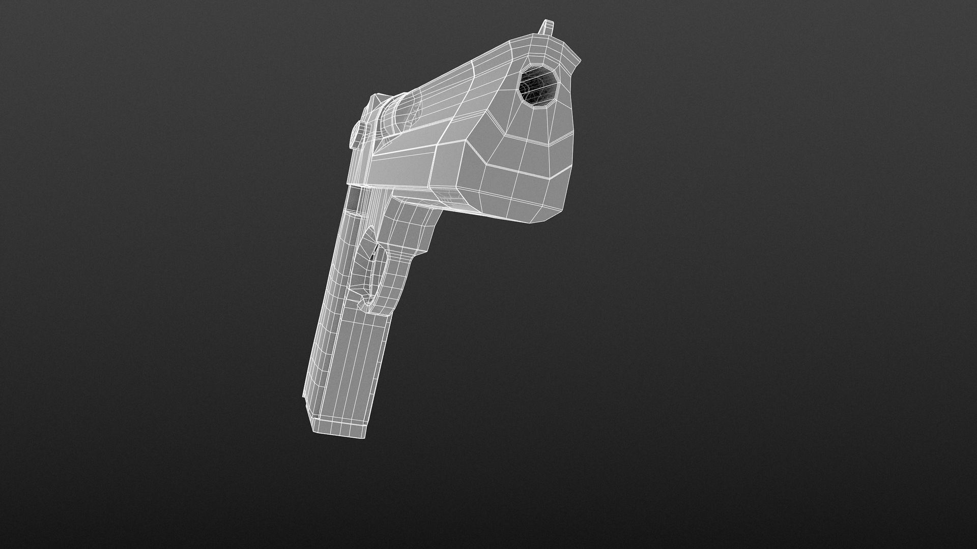 3D model Gun PBR Low Poly handgun VR / AR / low-poly | CGTrader