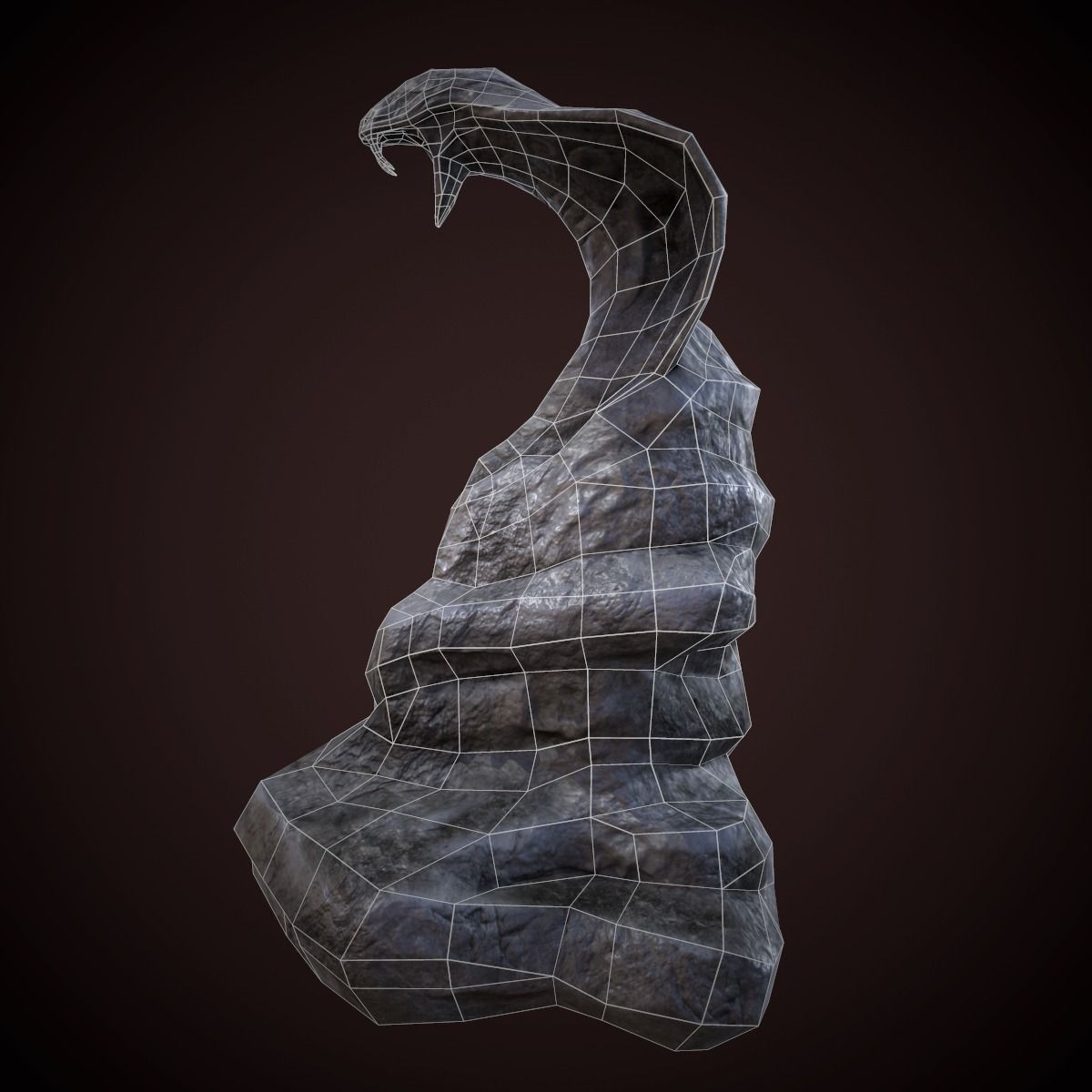 3D model Snake Statue VR / AR / low-poly | CGTrader