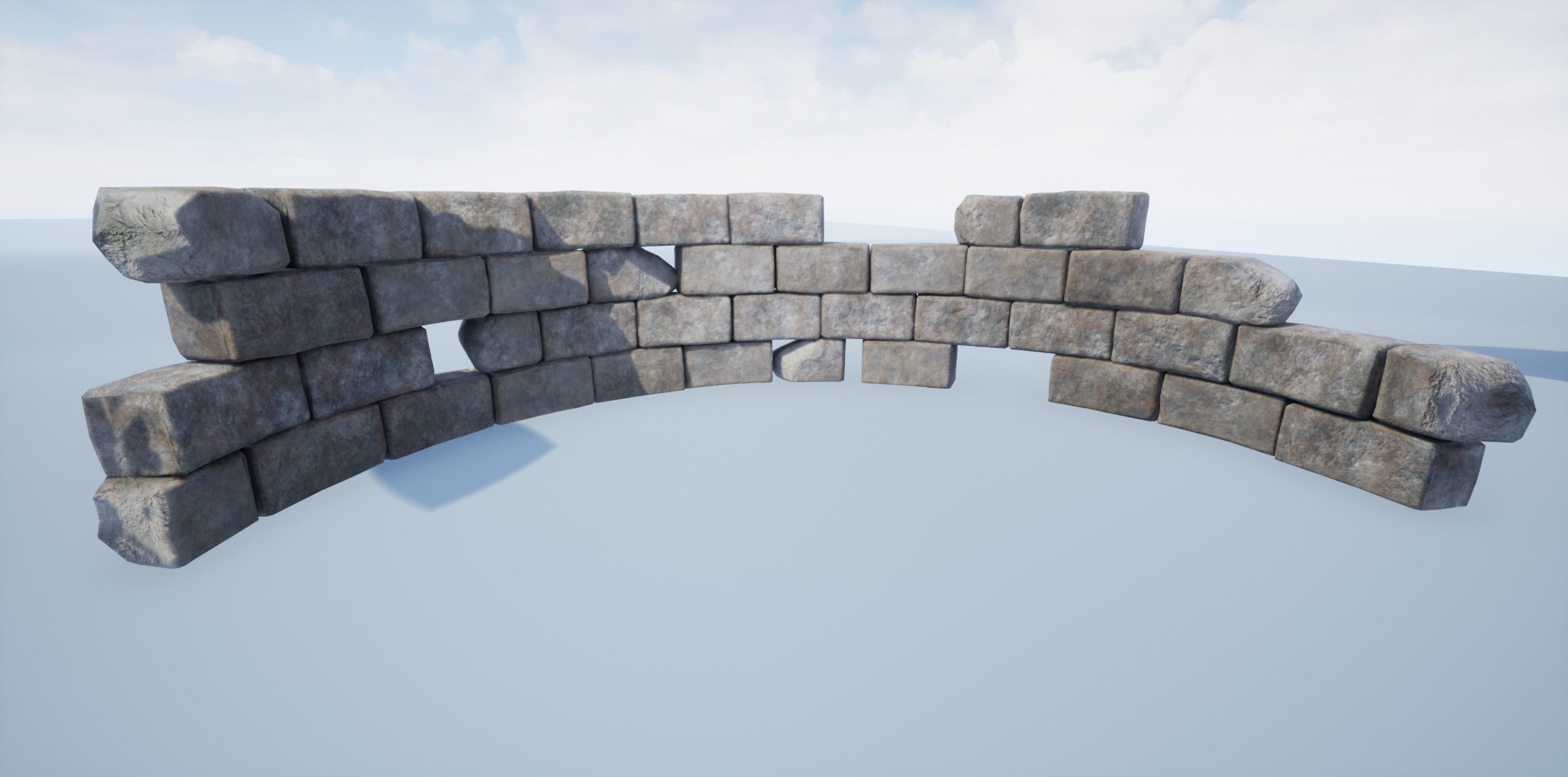 3D model PBR Stone bricks low poly VR / AR / low-poly | CGTrader