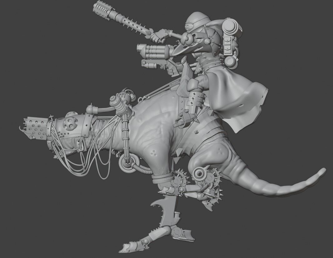 Dark Mech Rat Riders 3D model 3D printable | CGTrader