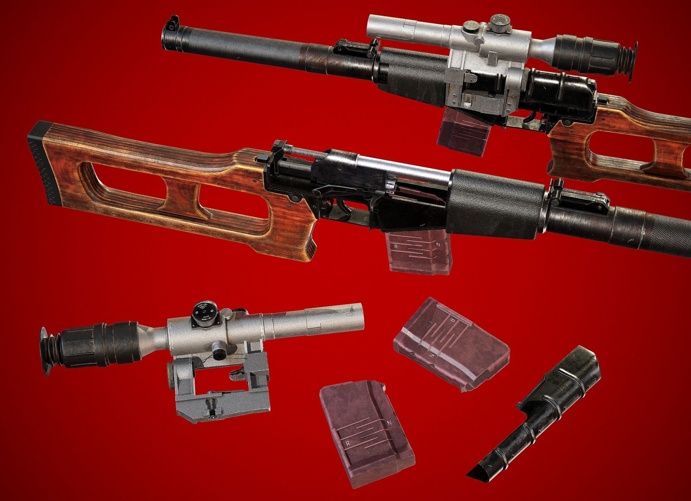 3D model VSS Vintorez VR / AR / low-poly | CGTrader