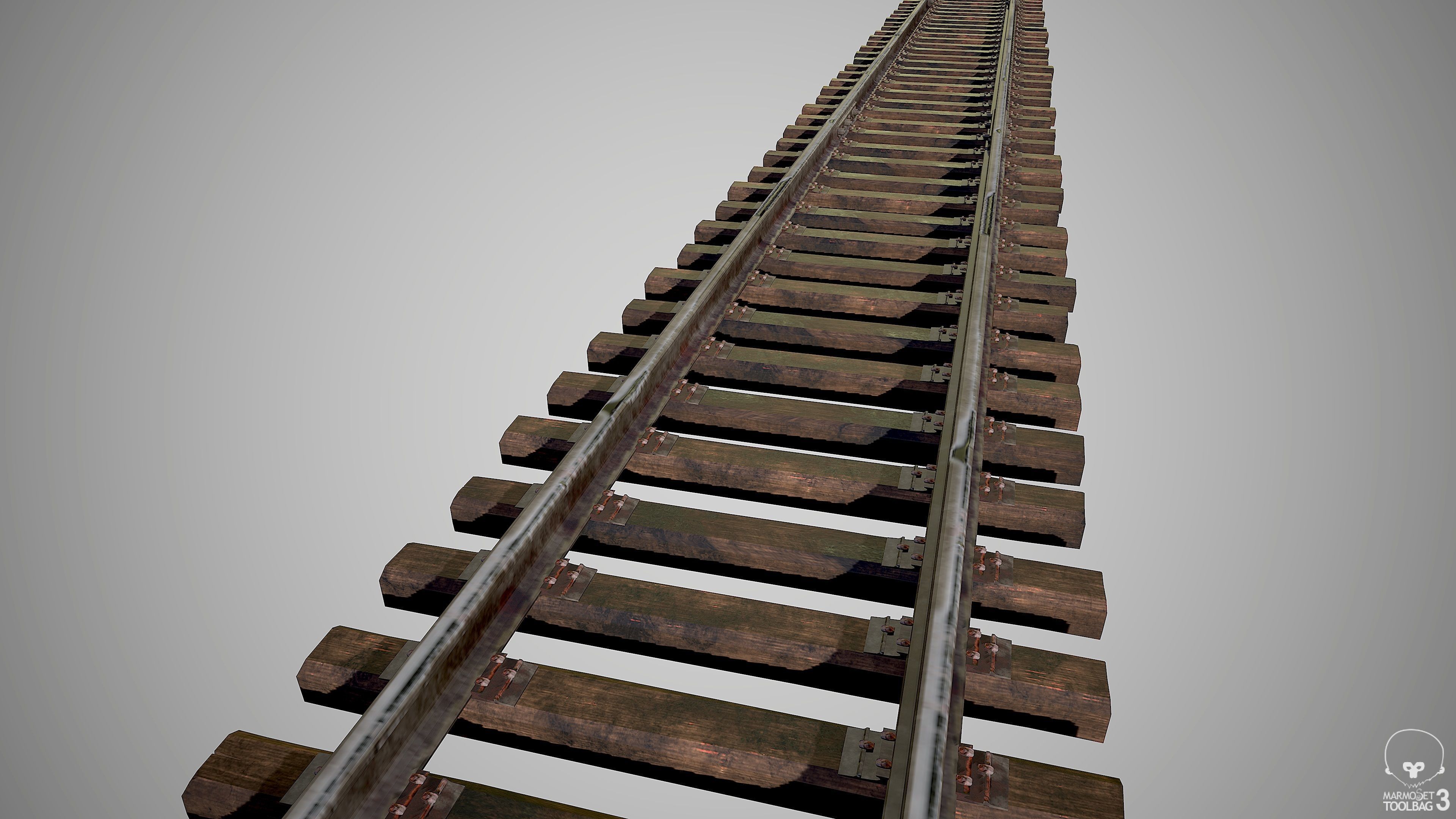 3D model Railroad Track VR / AR / low-poly | CGTrader