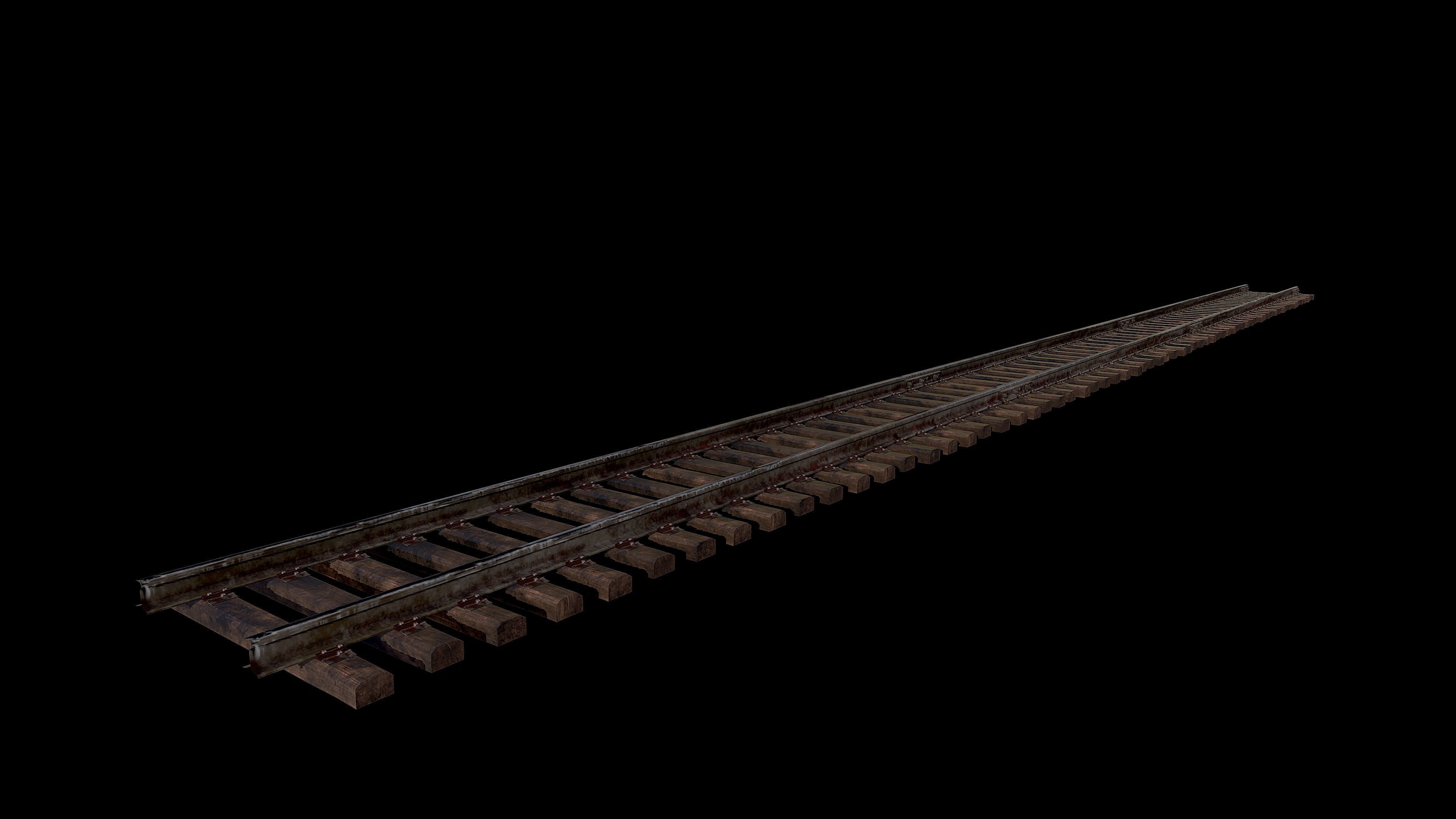 3D model Railroad Track VR / AR / low-poly | CGTrader