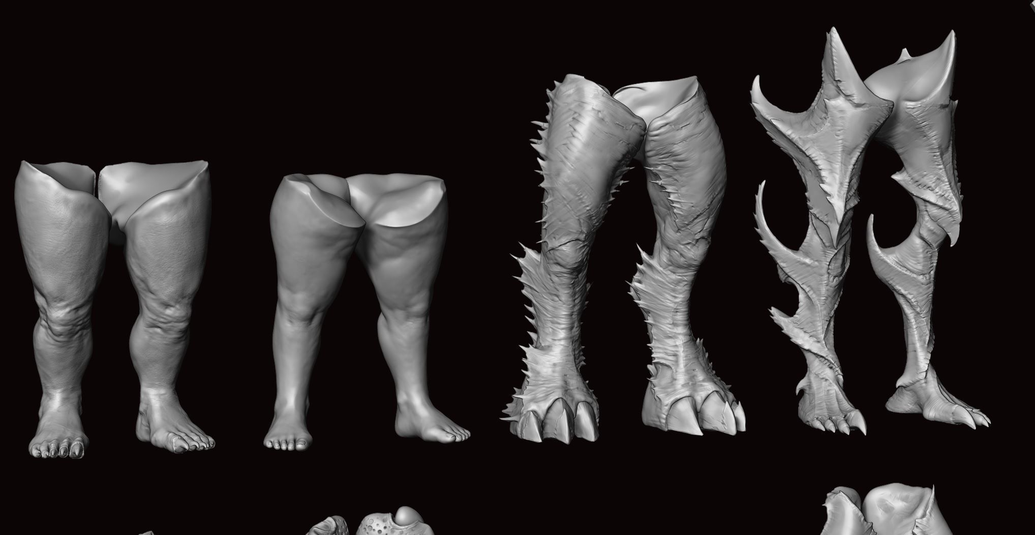 LEGS - 33 Character and Creature Insert meshes plus OBJs 3D model ...