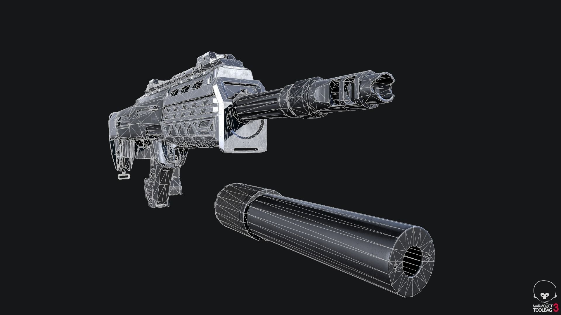 3D model Assault Rifle VR / AR / low-poly | CGTrader