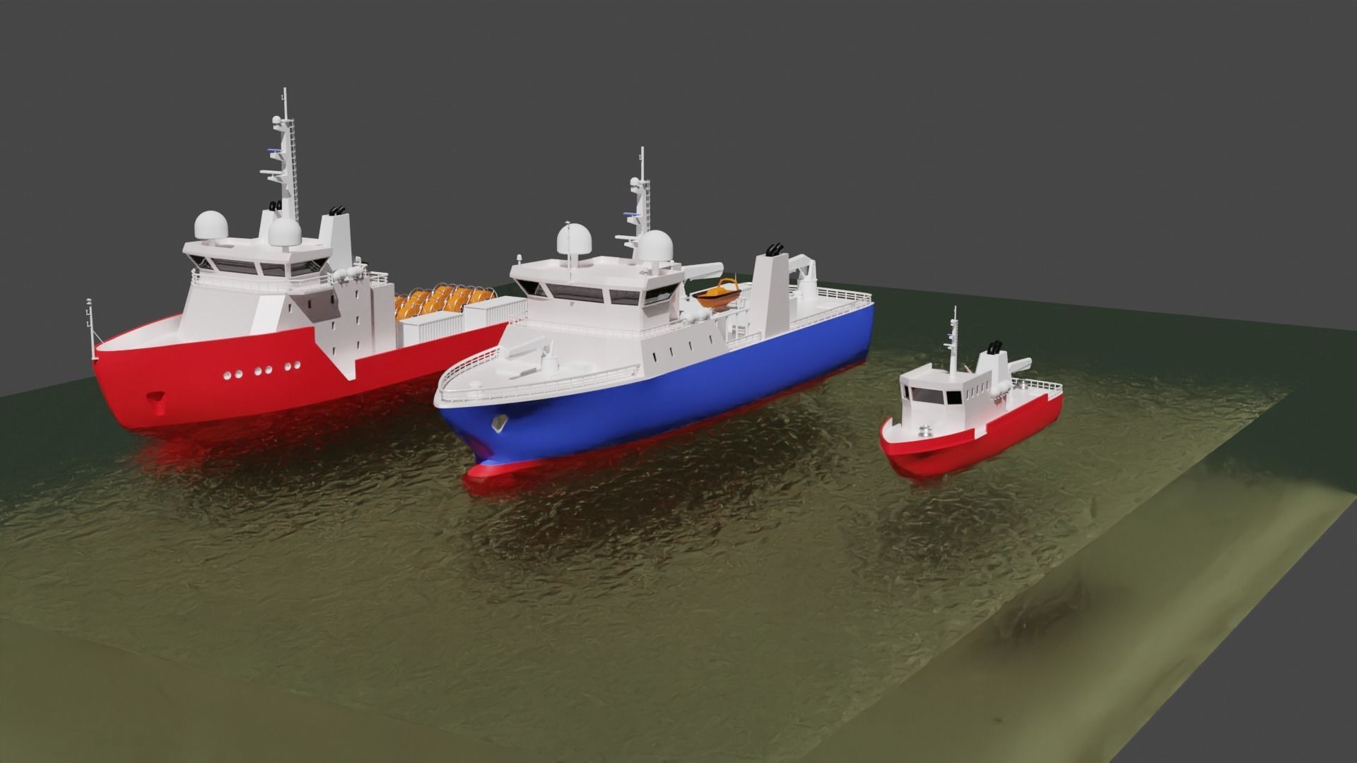 3D Set of schematic vessels | CGTrader