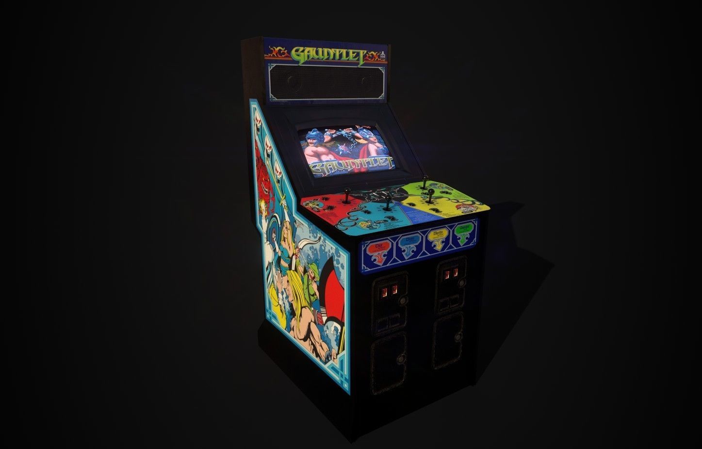 3D model Gauntlet arcade machine VR / AR / low-poly | CGTrader