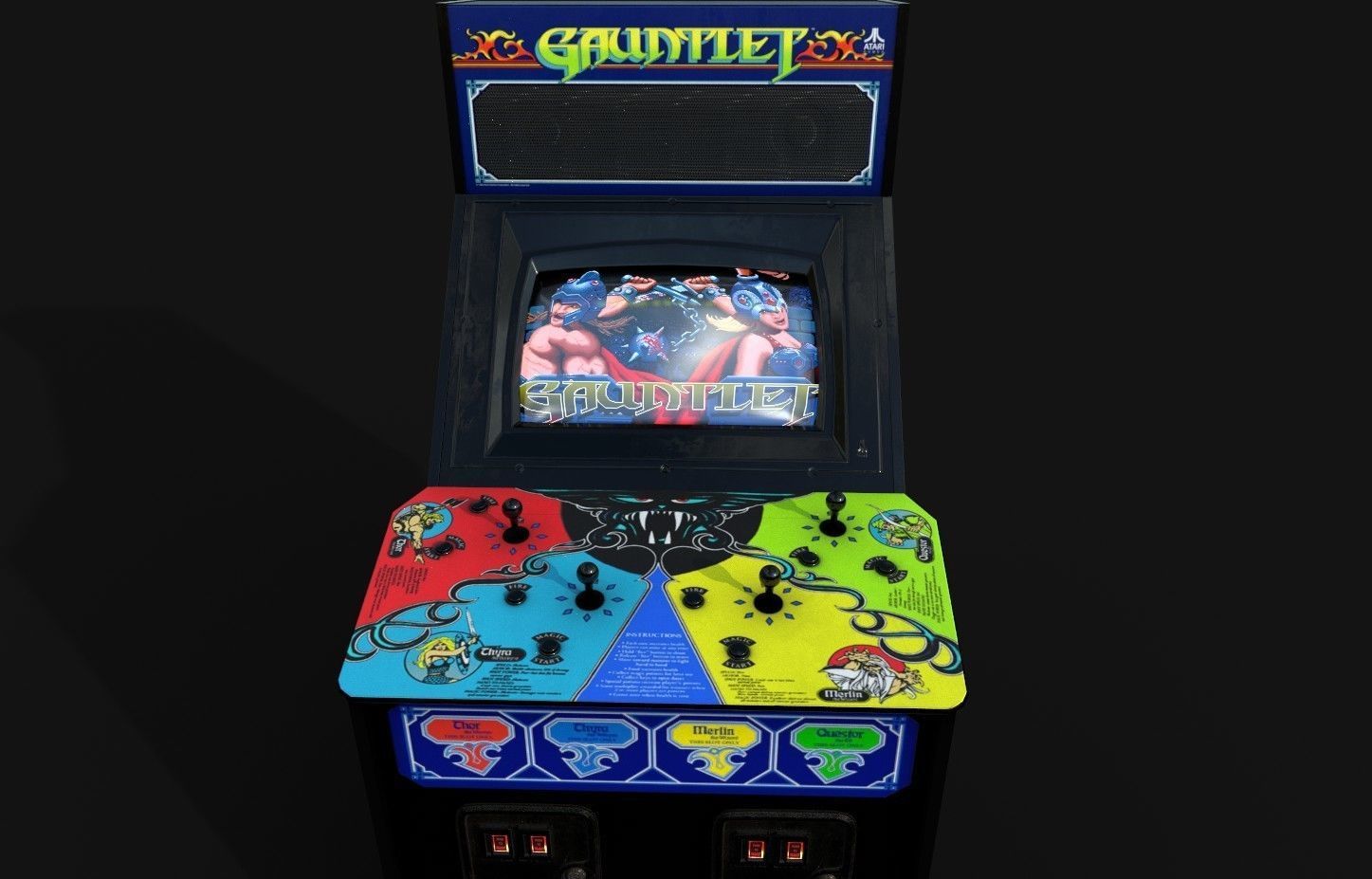 3D model Gauntlet arcade machine VR / AR / low-poly | CGTrader