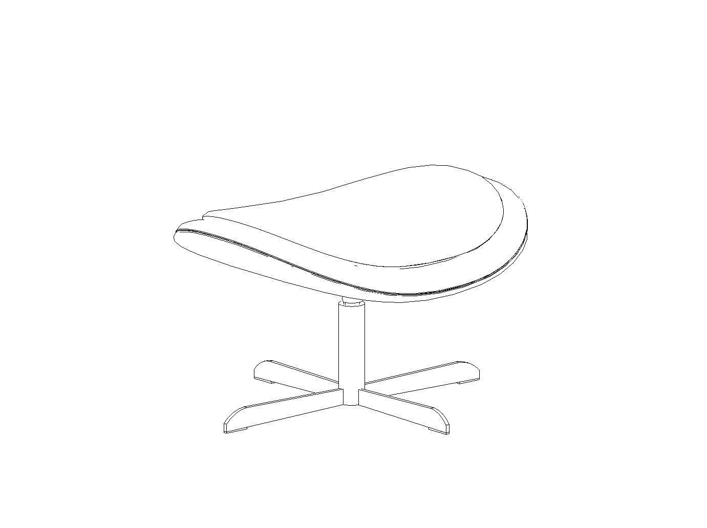 Armchair an Ottoman Family for Revit 3D model | CGTrader