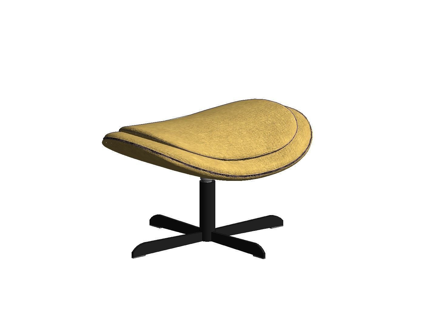 Armchair an Ottoman Family for Revit 3D model | CGTrader