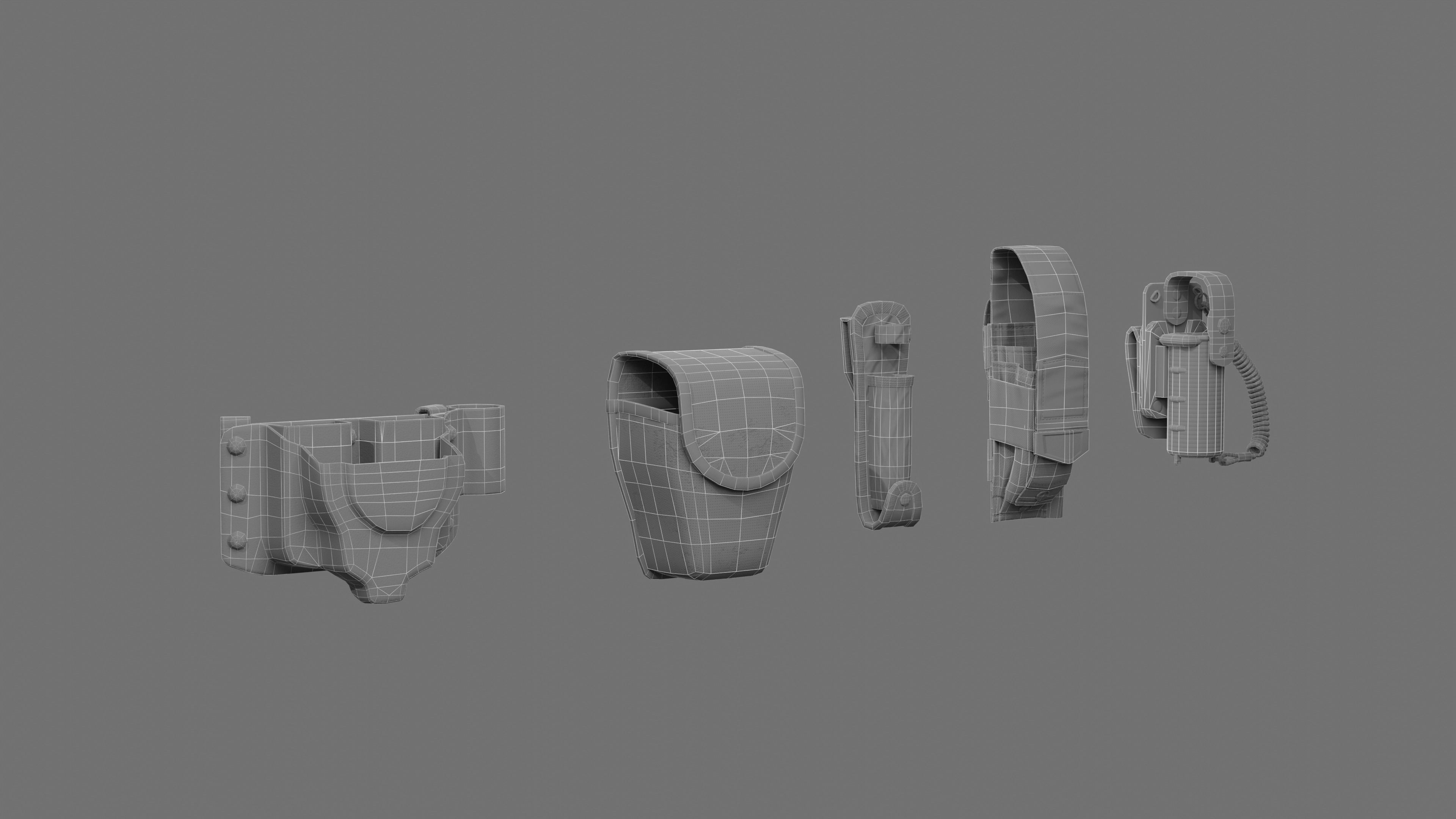 3D model Police Belt Gear Set VR / AR / low-poly | CGTrader