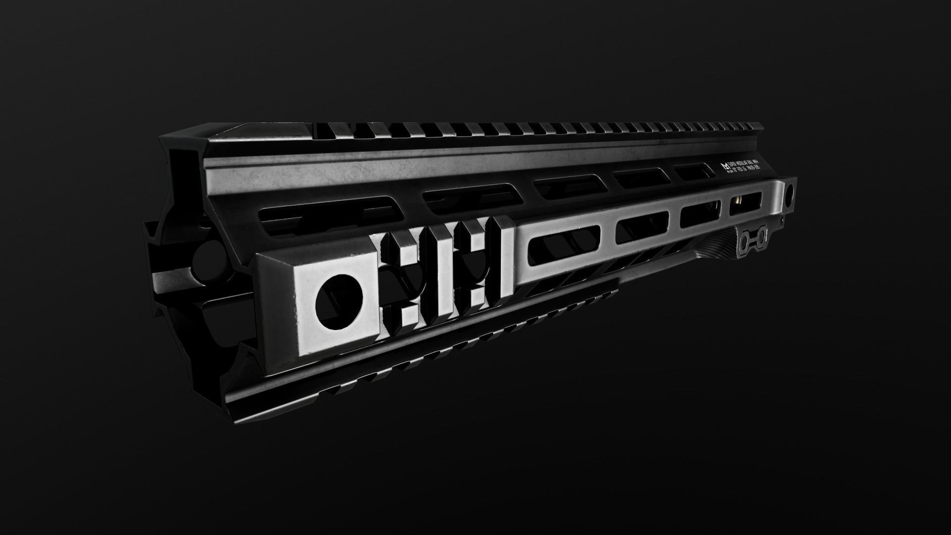 3D model Geissele Super Modular Rail MK4 MLOK AR15 Handguard VR / AR ...