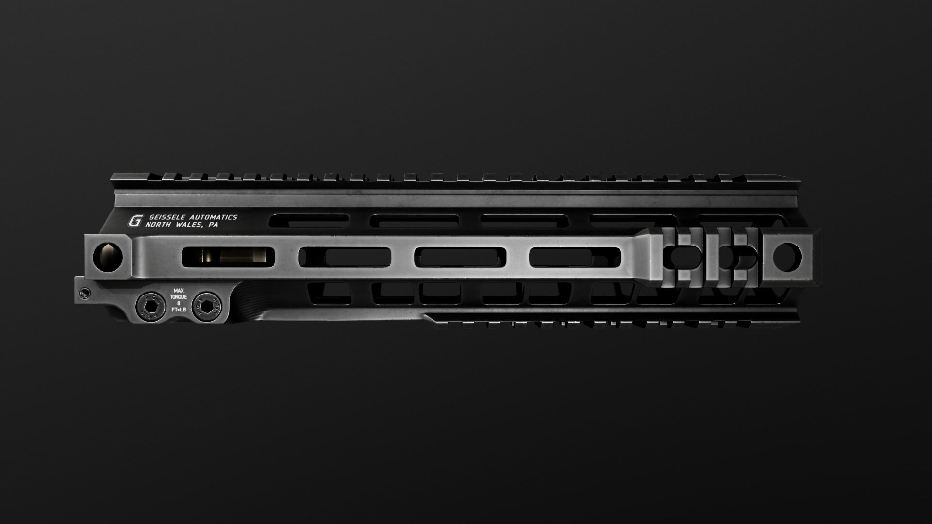 3D model Geissele Super Modular Rail MK4 MLOK AR15 Handguard VR / AR ...