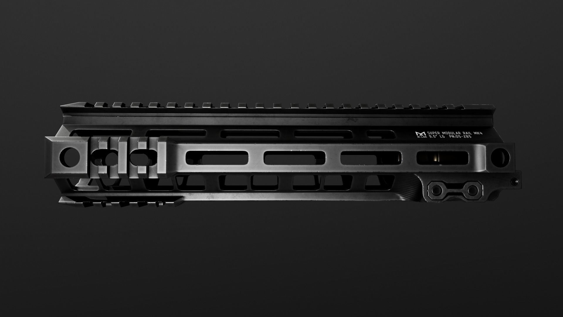3D model Geissele Super Modular Rail MK4 MLOK AR15 Handguard VR / AR ...