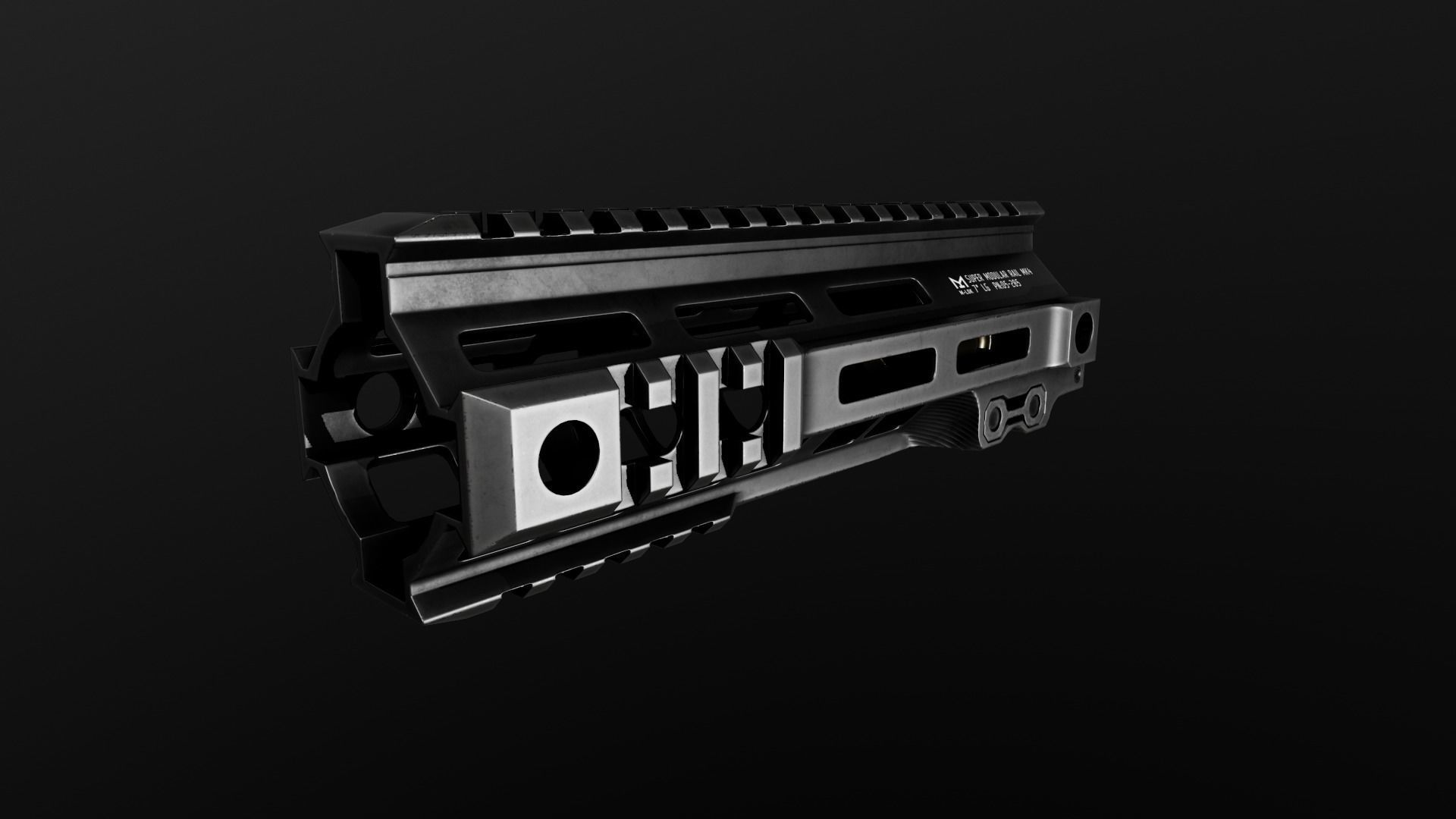 3D model Geissele Super Modular Rail MK4 MLOK AR15 Handguard VR / AR ...
