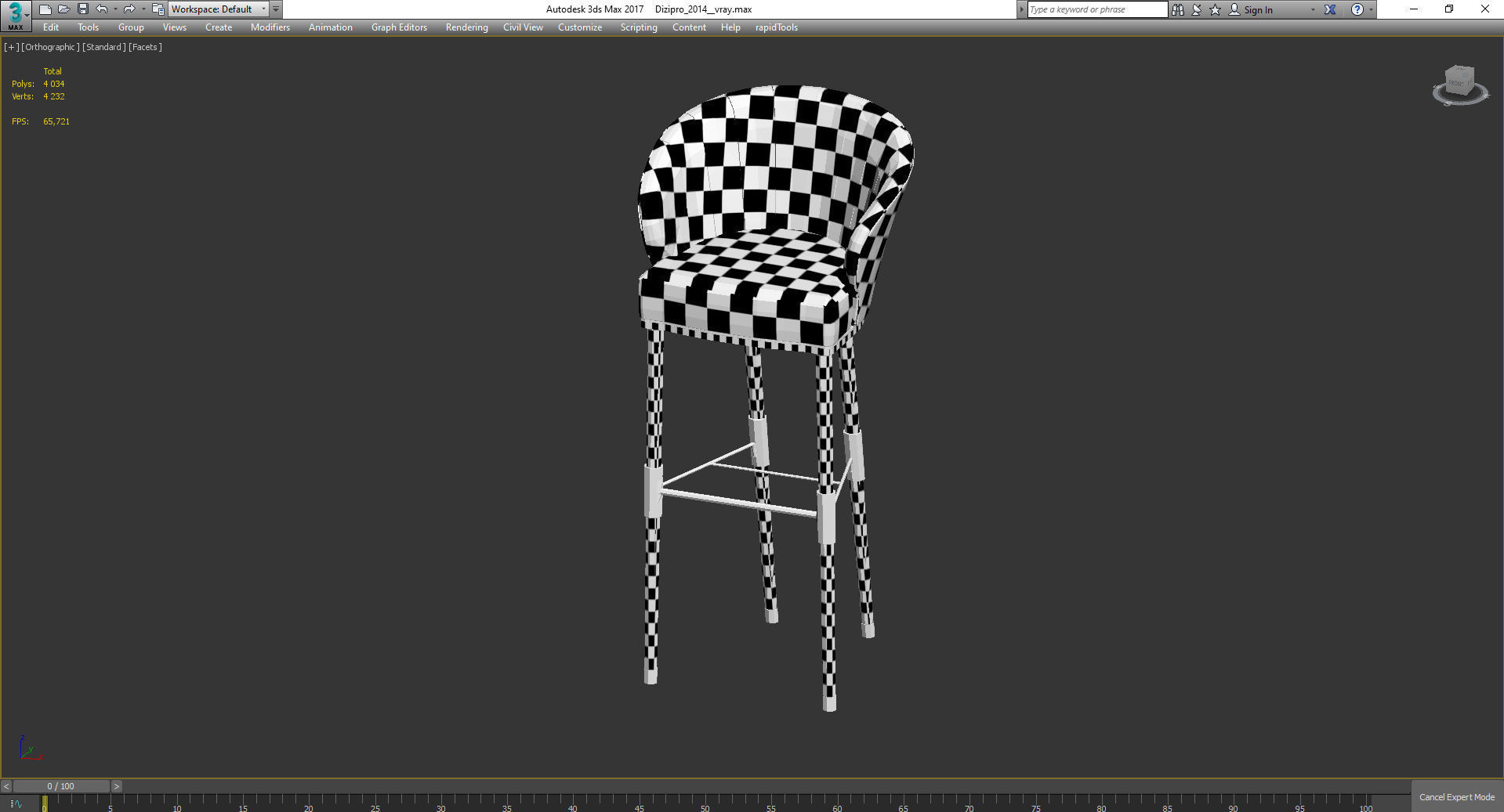 3D model ELLIS BAR STOOL 3d model VR / AR / low-poly | CGTrader