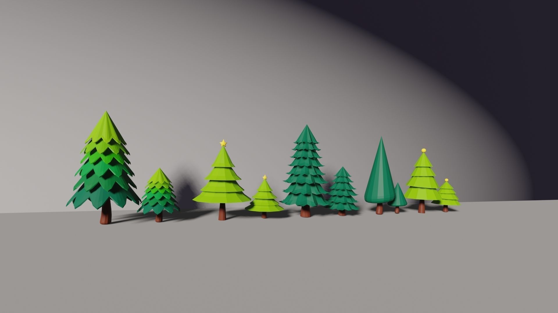 3D model Evergreen Tree VR / AR / low-poly OBJ FBX STL BLEND DAE