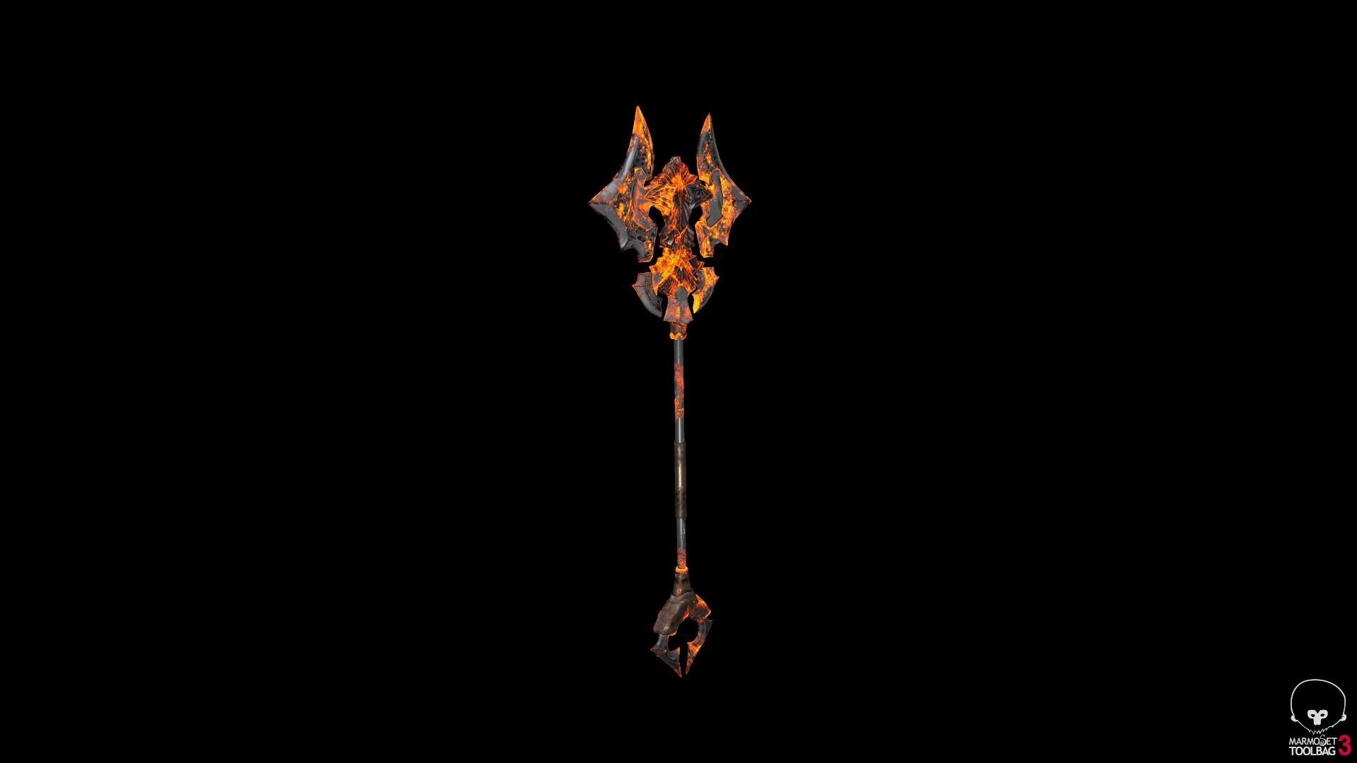 Stylized Lava Axe free VR / AR / low-poly 3D model | CGTrader