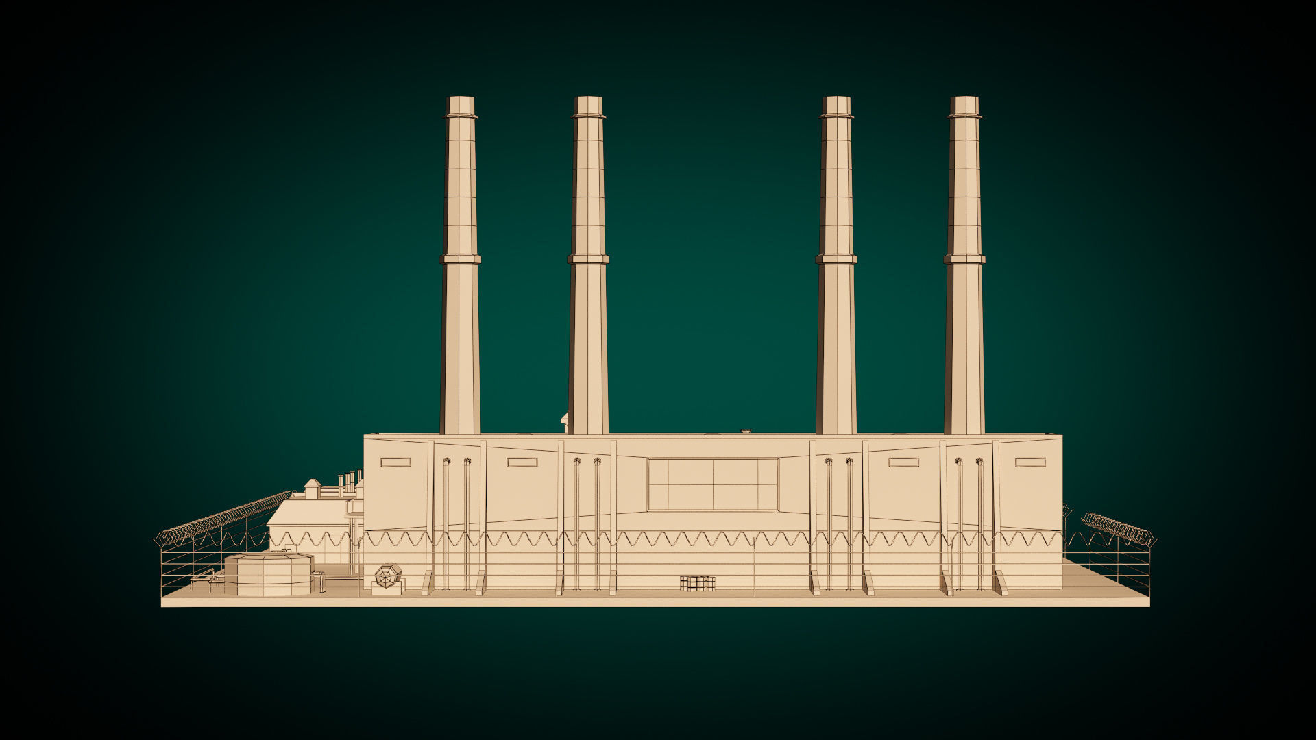 3D model Low Poly Factory Site VR / AR / low-poly | CGTrader