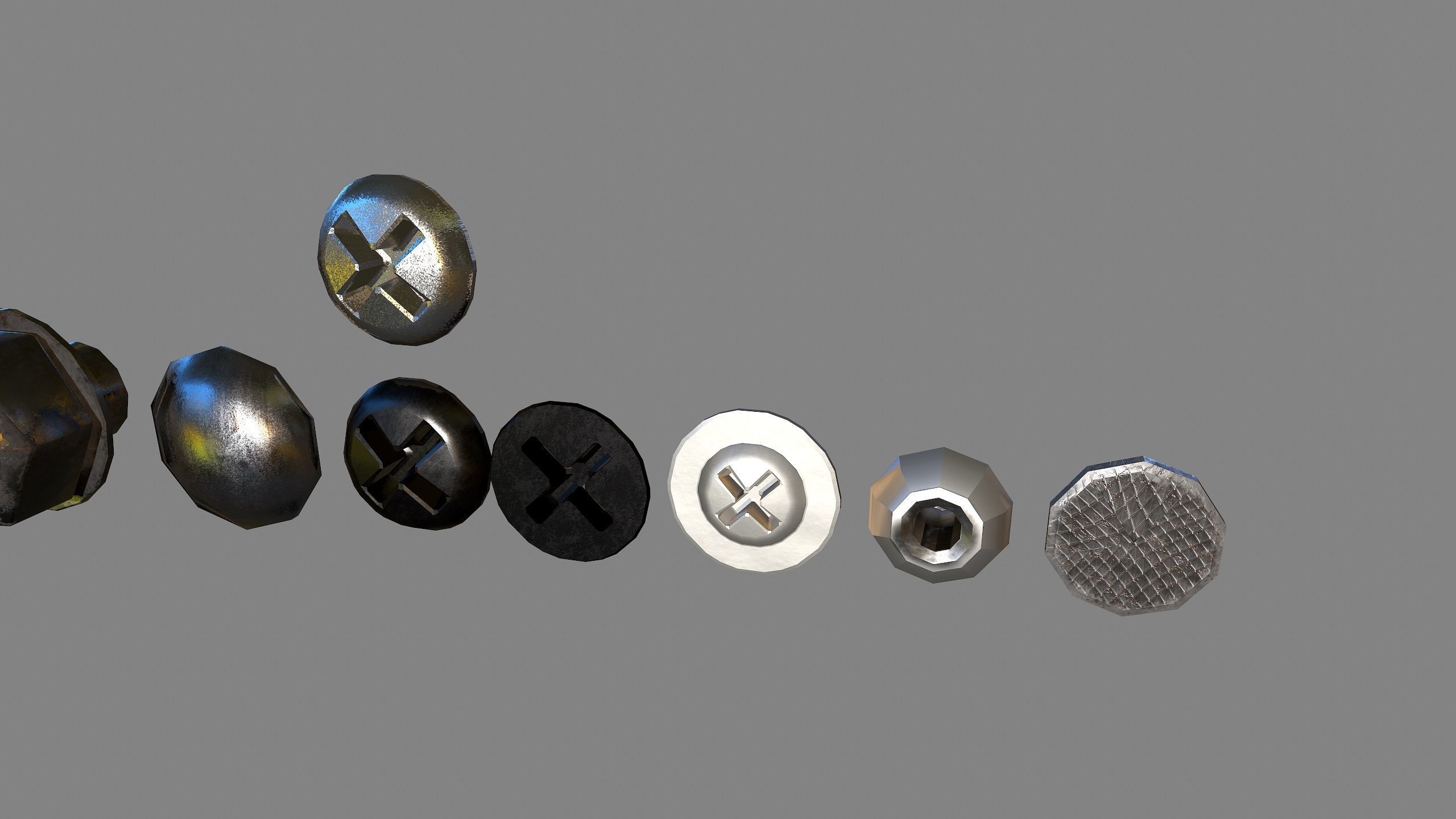 3D model Bolts Nuts and Screws VR / AR / low-poly | CGTrader