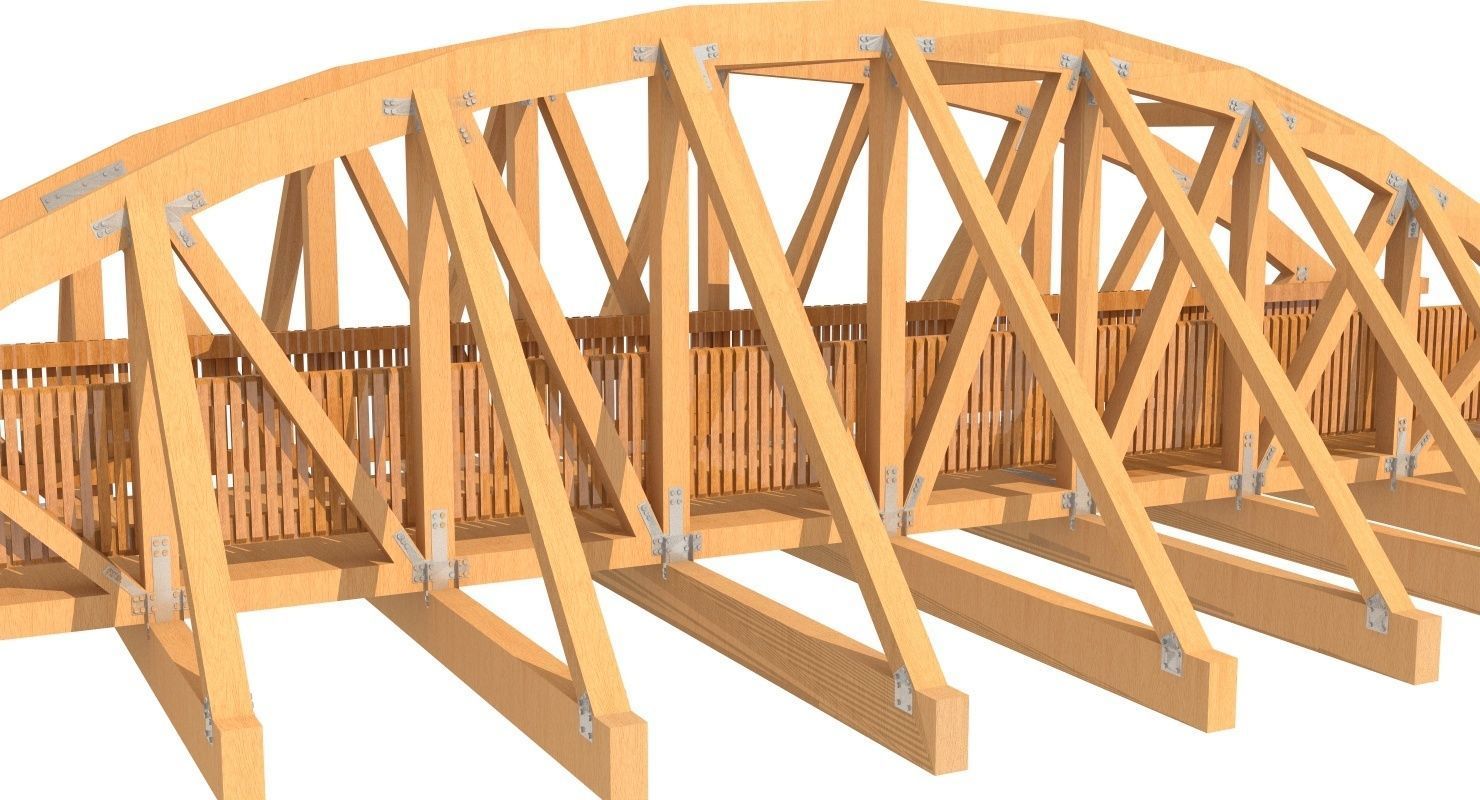 Wood Bridge 3D model | CGTrader