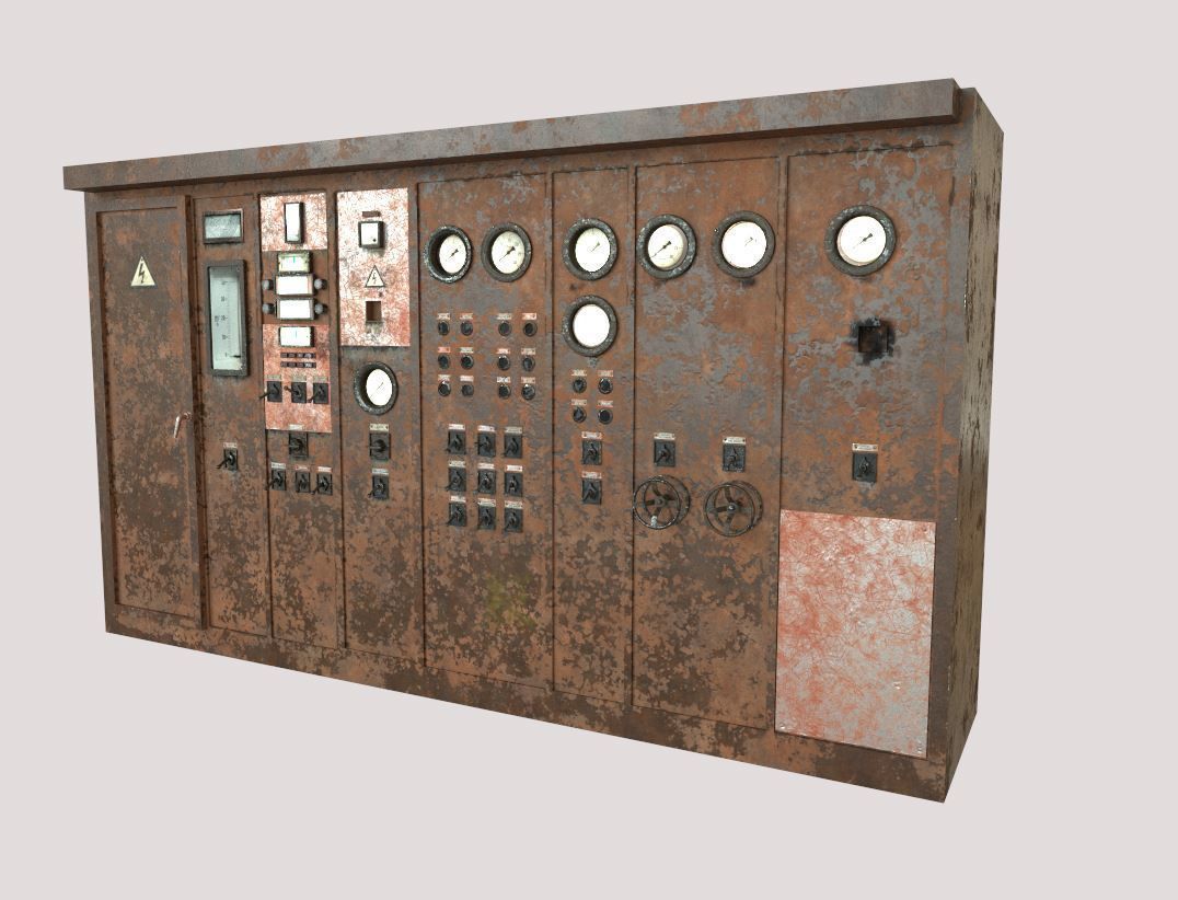 Old Abandoned Factory Control Panel 3D model | CGTrader