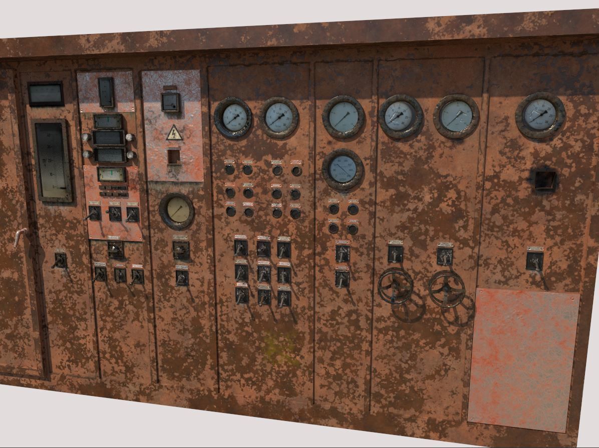Old Abandoned Factory Control Panel 3D model | CGTrader
