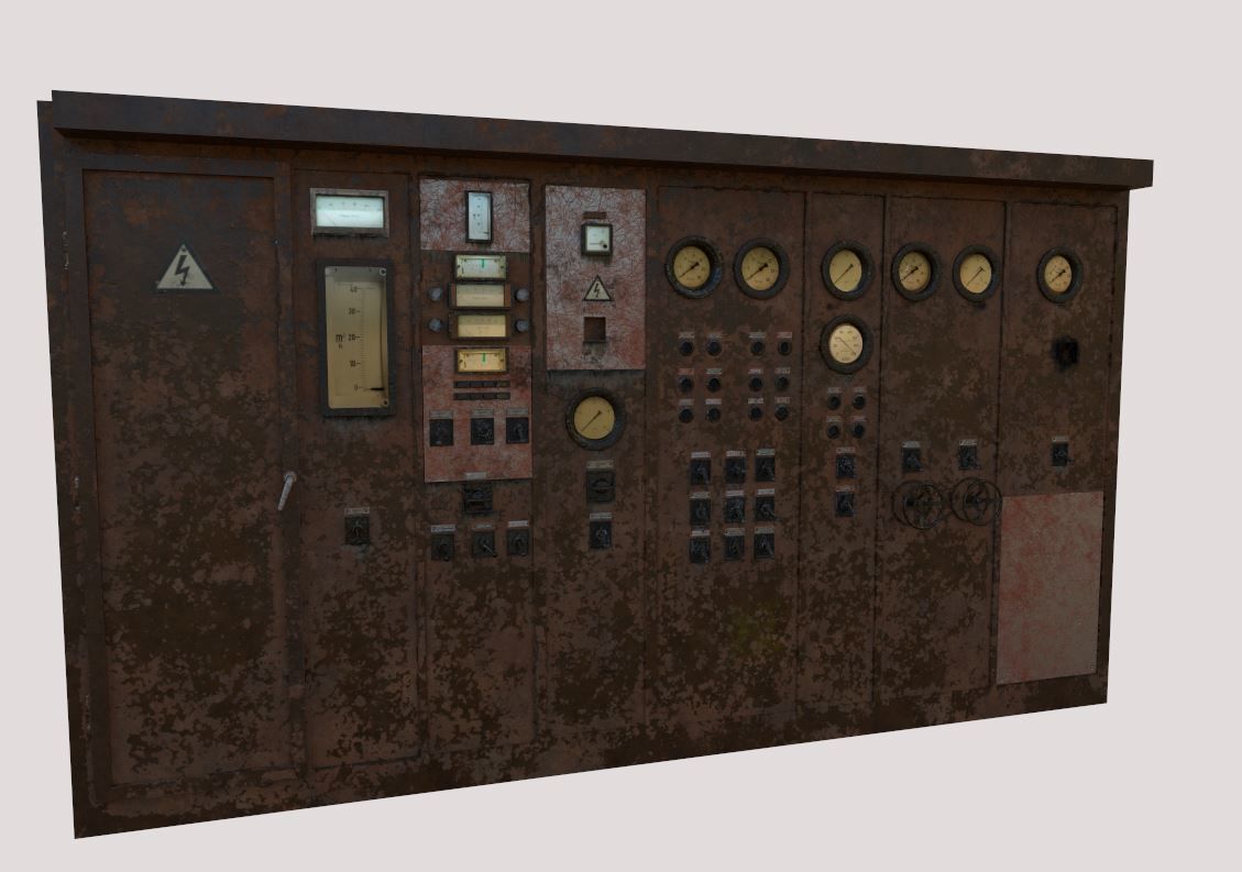 Old Abandoned Factory Control Panel 3D model | CGTrader