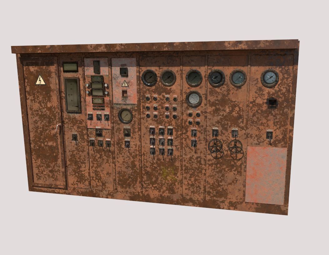 Old Abandoned Factory Control Panel 3D model | CGTrader