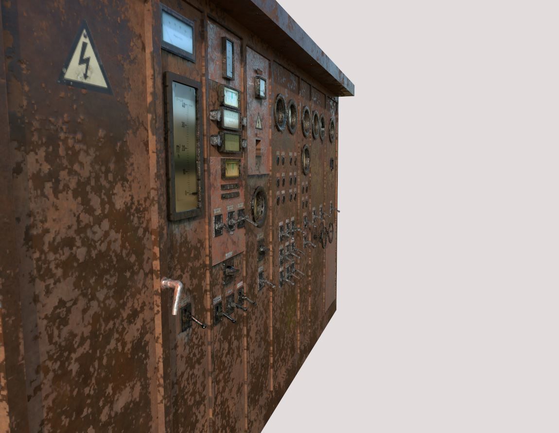 Old Abandoned Factory Control Panel 3D model | CGTrader