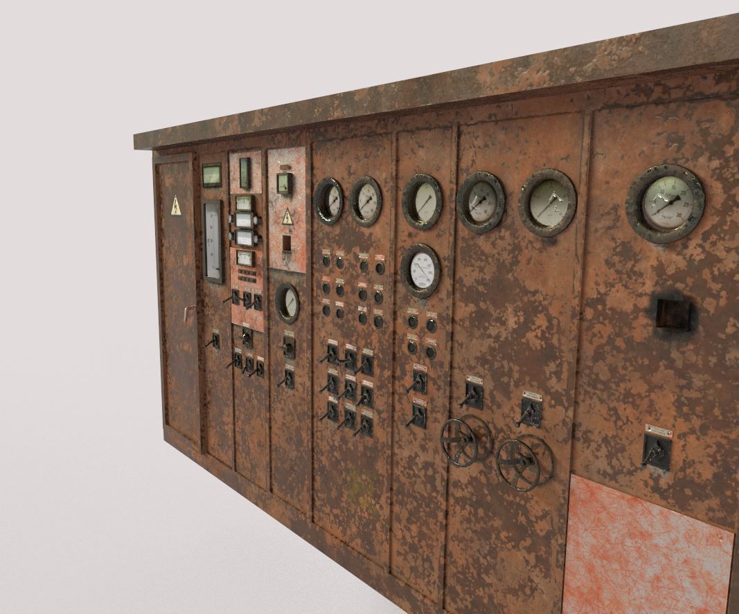 Old Abandoned Factory Control Panel 3D model | CGTrader