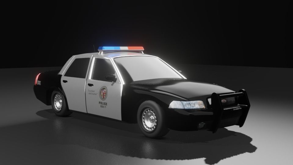 police car free VR / AR / low-poly 3D model rigged | CGTrader