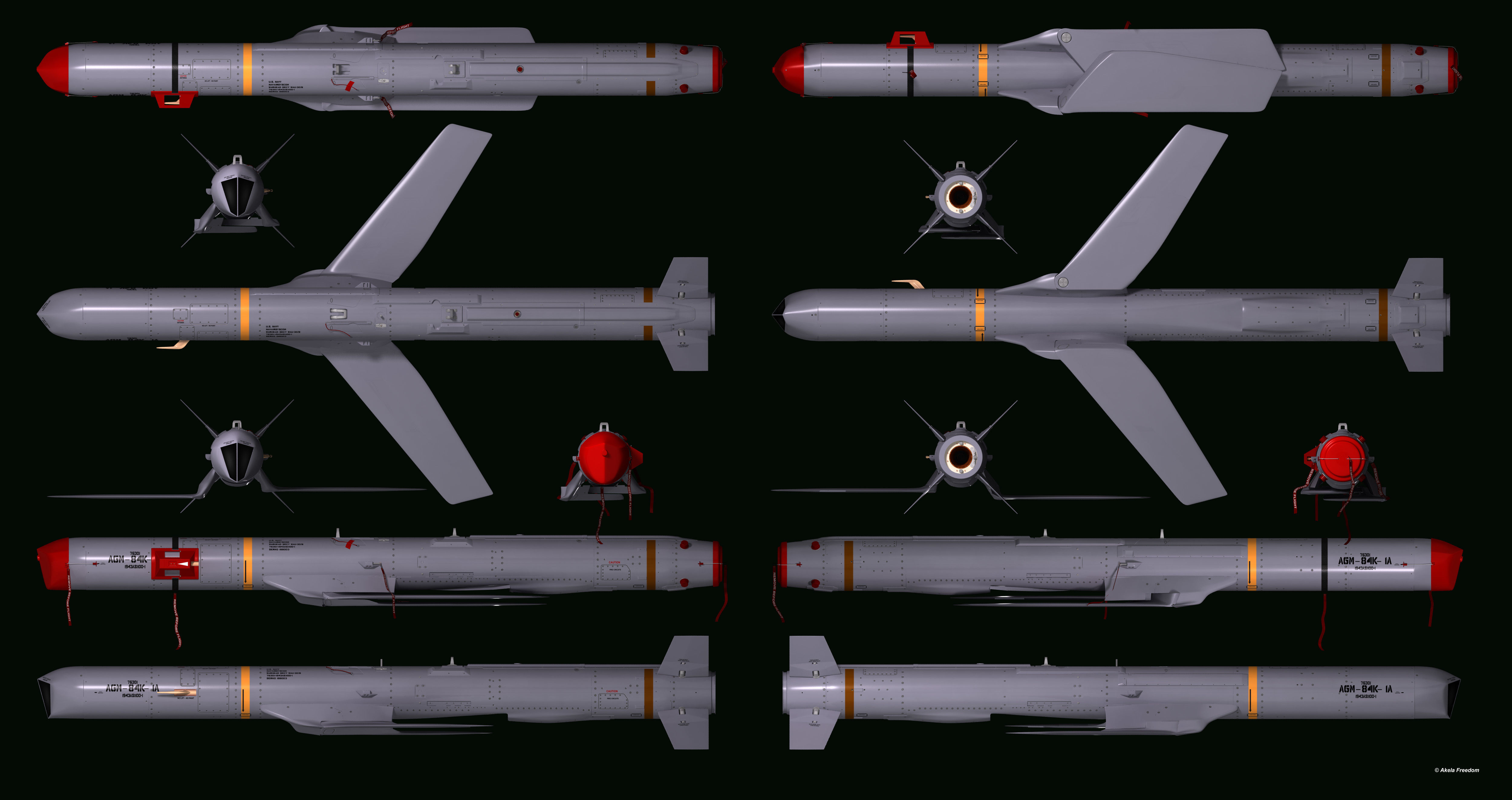 AGM-84K SLAM-ER v2 3D model animated | CGTrader