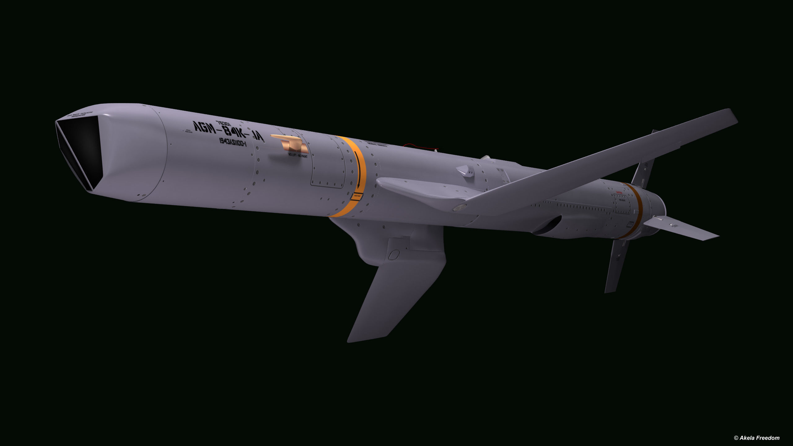 AGM-84K SLAM-ER v2 3D model animated | CGTrader