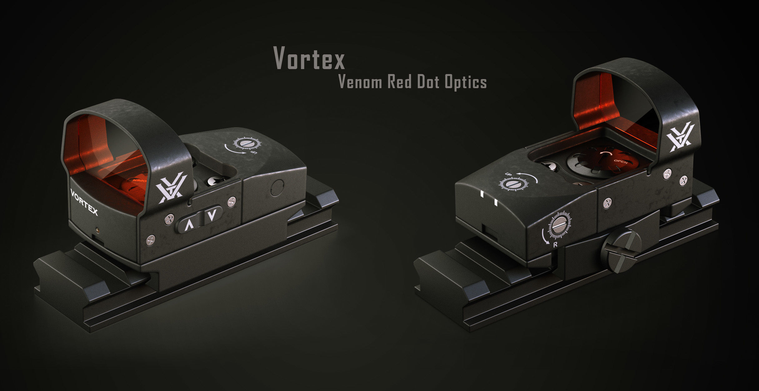 Red Dot reflex and Vortex Venom 3D model | CGTrader