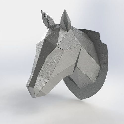 polygonal Horse model from sheet metal 3D model | CGTrader