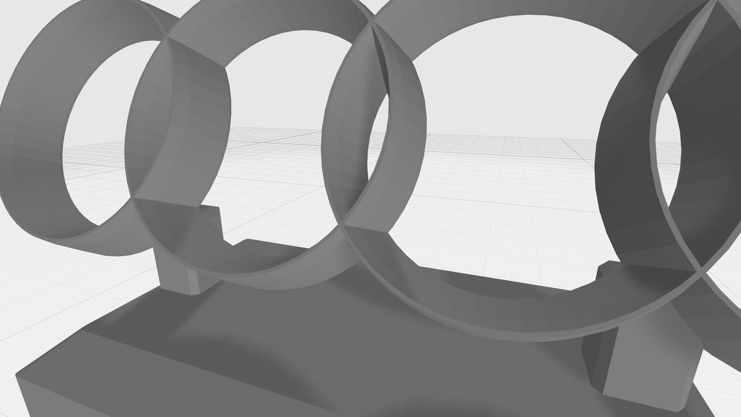 AUDI LOGO 3D model 3D printable | CGTrader