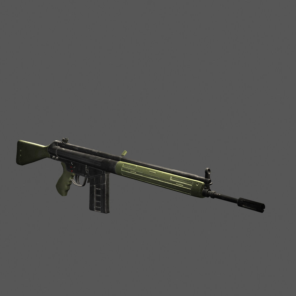 3D model G3 machine gun VR / AR / low-poly | CGTrader