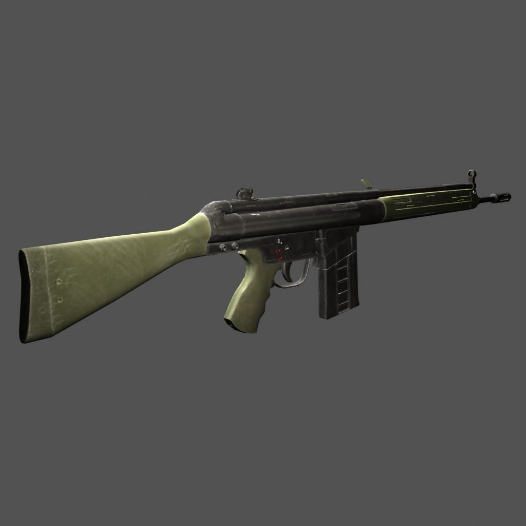 3D model G3 machine gun VR / AR / low-poly | CGTrader