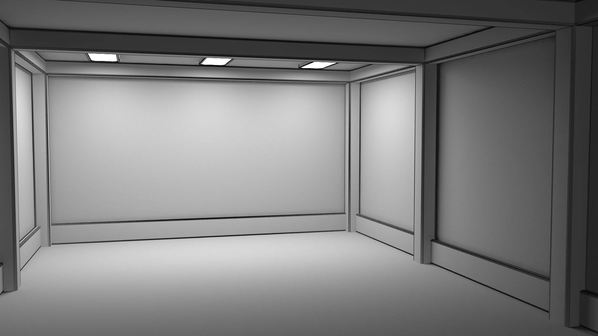 Empty room interior 05 3D model | CGTrader