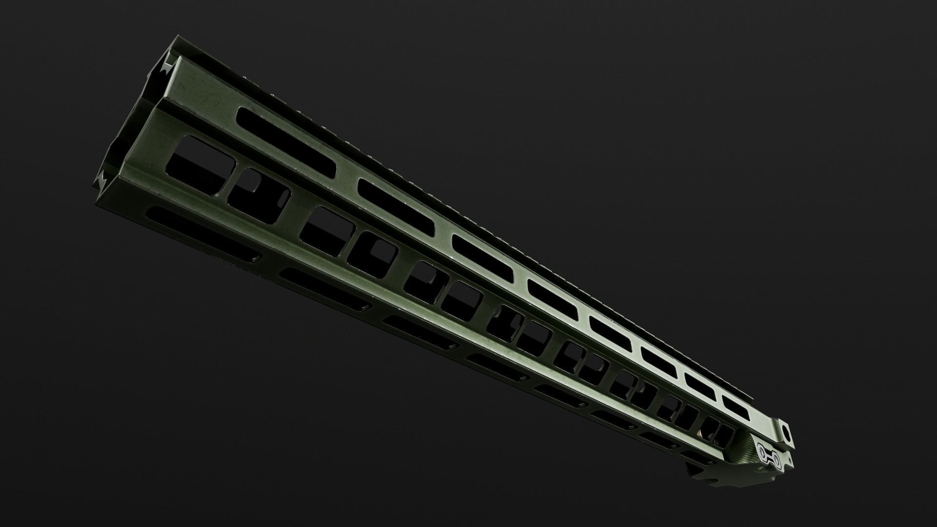 3D model Geissele Super Modular Rail MK8 MLOK AR15 Handguard VR / AR ...