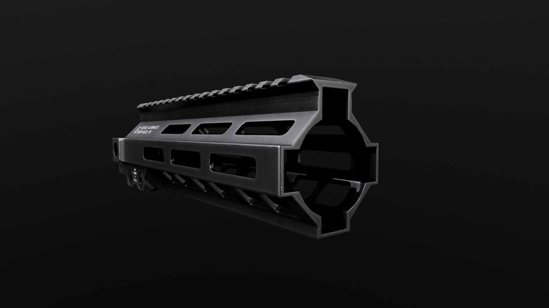 3D model Geissele Super Modular Rail MK8 MLOK AR15 Handguard VR / AR / low-poly | CGTrader