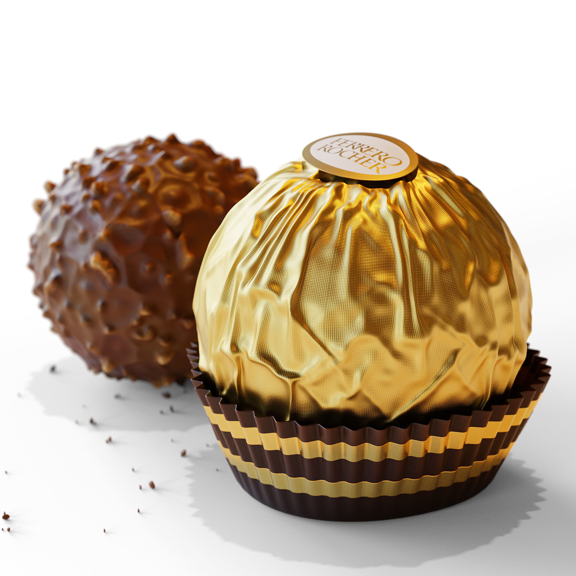 Ferrero Chocolate with Package 3D model | CGTrader