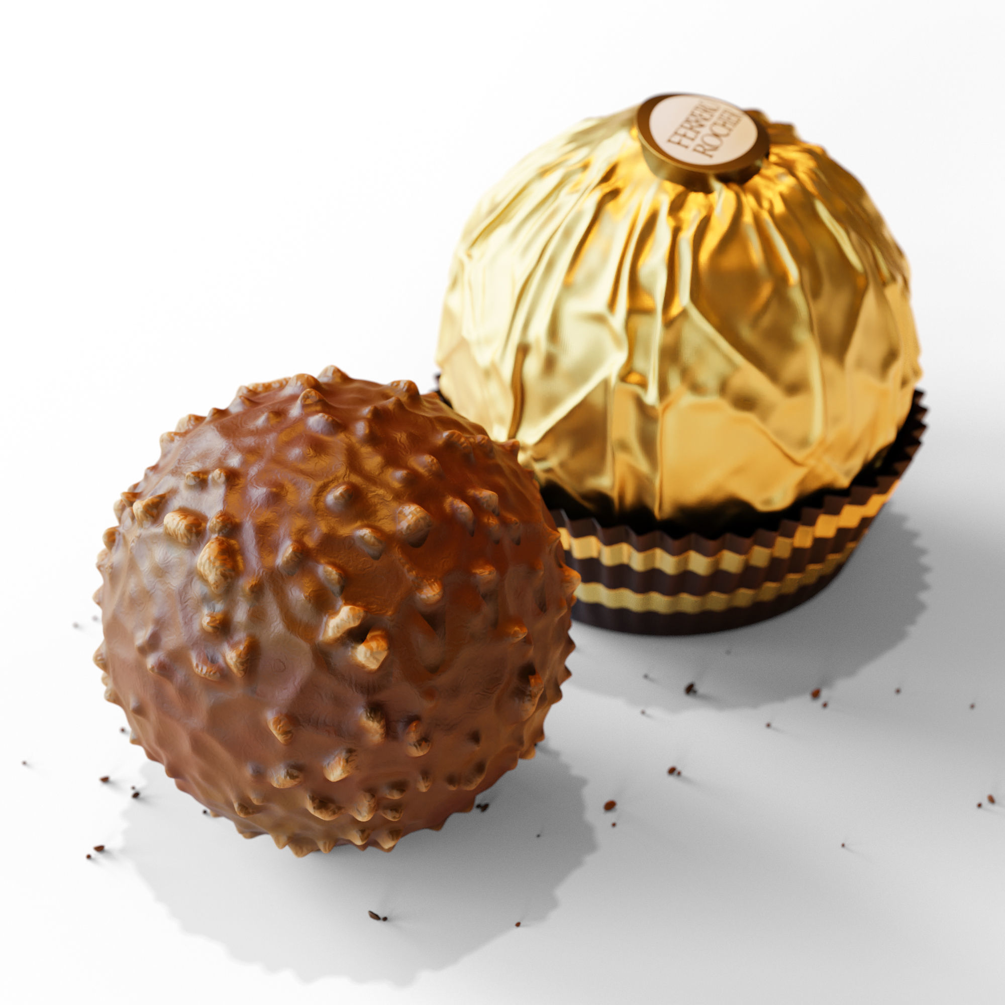 Ferrero Chocolate with Package 3D model | CGTrader