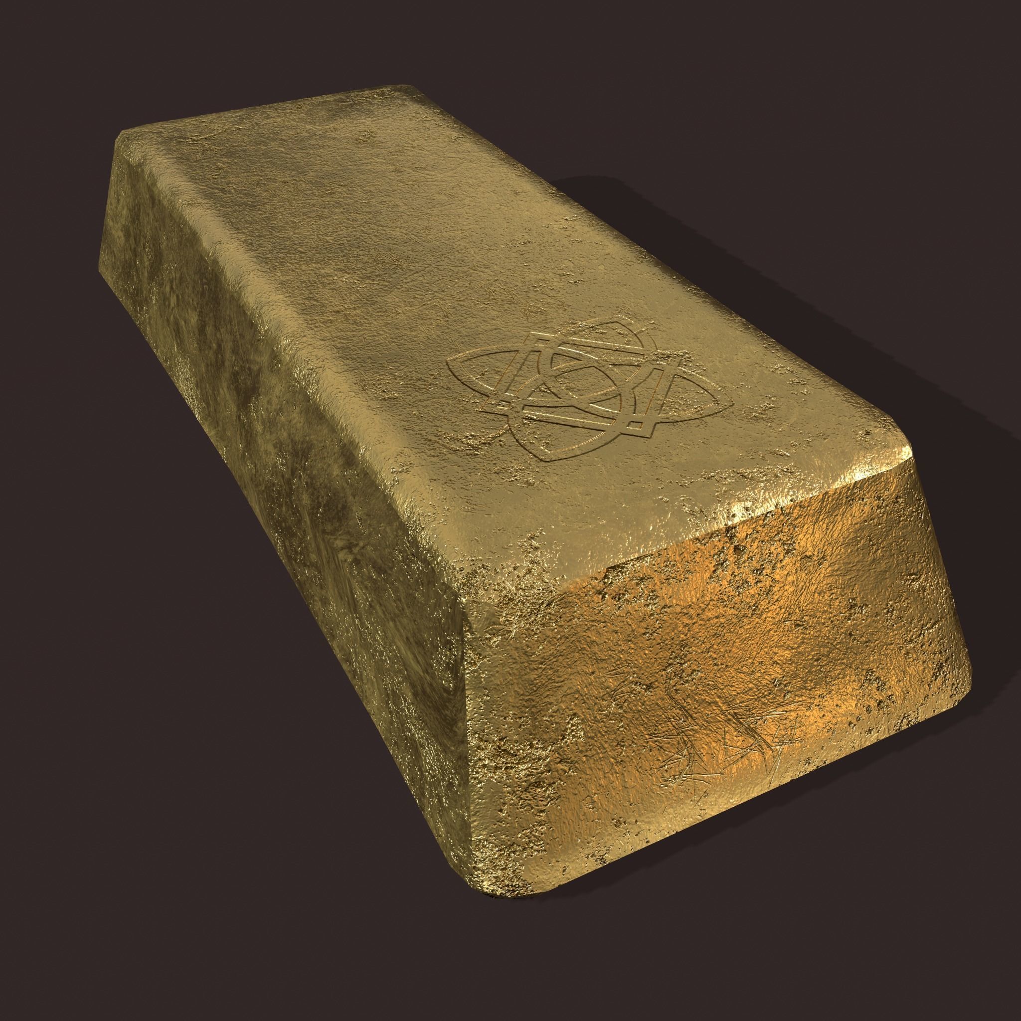 3D model Gold Ingot Large VR / AR / low-poly | CGTrader