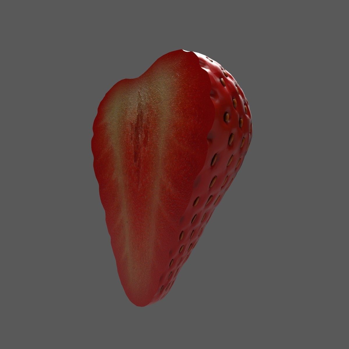 3D model Strawberry Slice VR / AR / low-poly GLTF USDZ