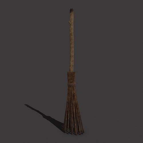 Medieval Style Broom 3D model | CGTrader
