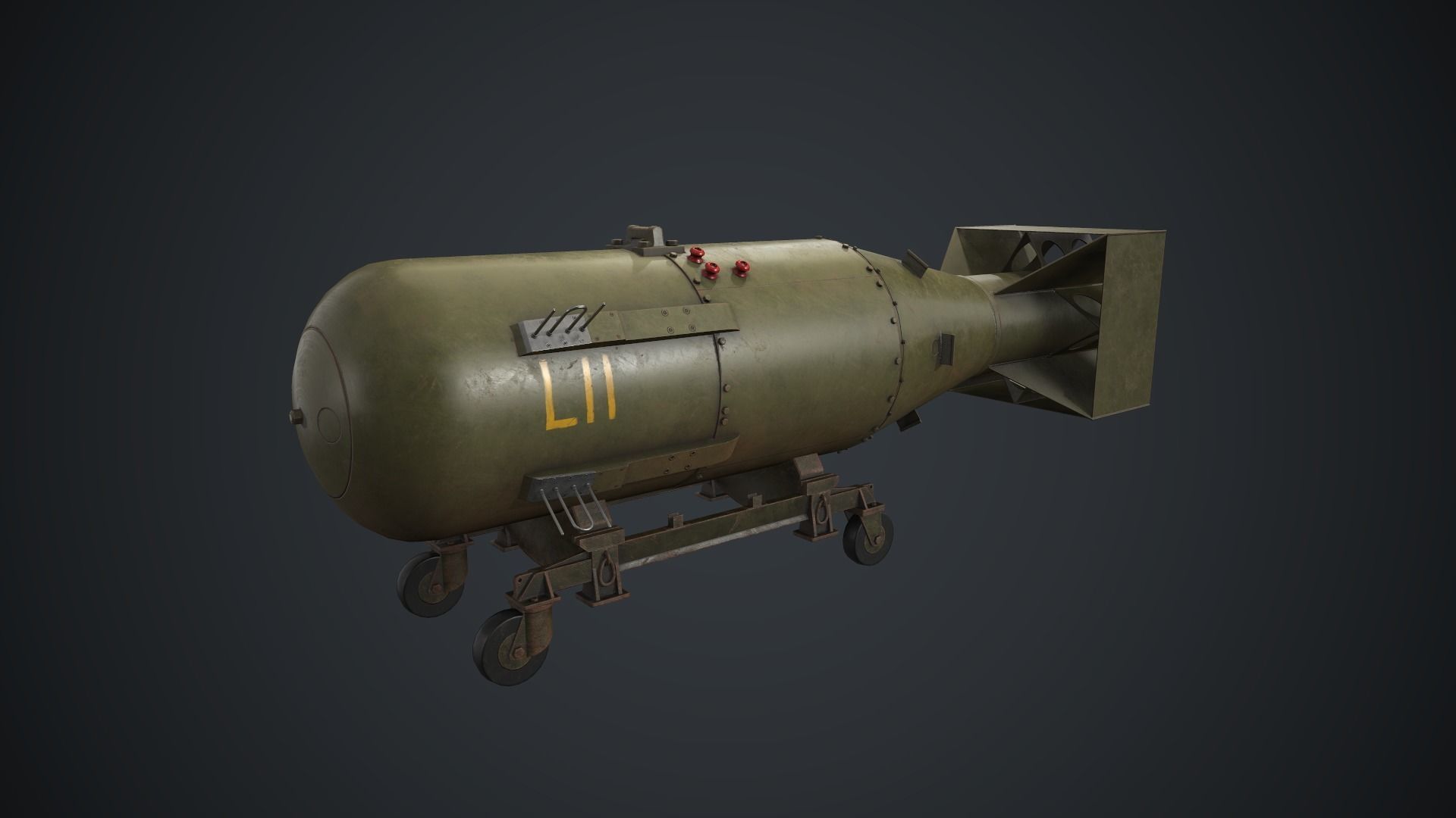 3D model Little Boy atomic bomb PBR Game Ready VR / AR / low-poly ...